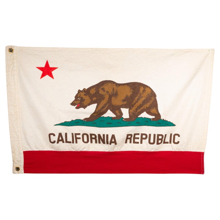 Vintage California State Flag, circa 1960-1980 For Sale at 1stDibs