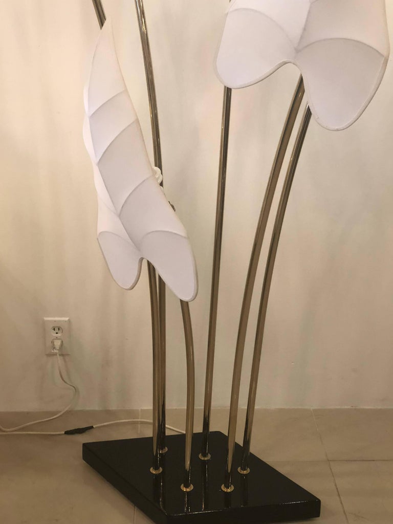 Vintage Calla Lily Flower Italian Brass Floor Lamp For Sale at 1stDibs ...
