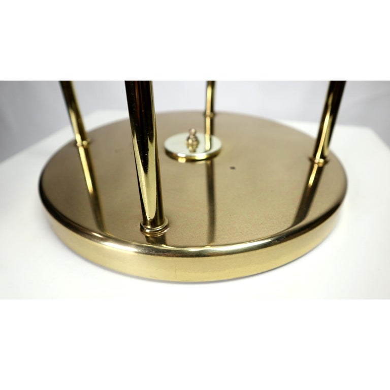 Vintage Calla Lily White Floral Lamp with Gleaming Brass Base at ...