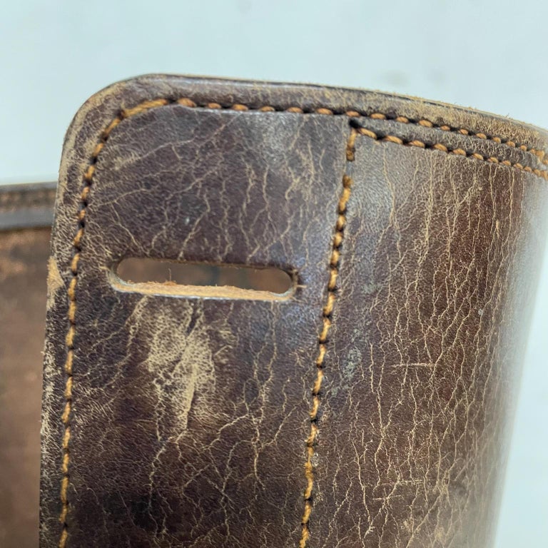 Cavalry Calf Leg Protectors Brown Leather Modern Motorcycle Puttees ...