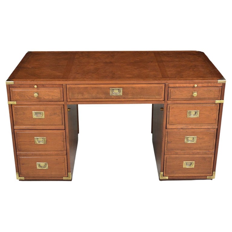 Vintage Campaign Desk For Sale at 1stDibs