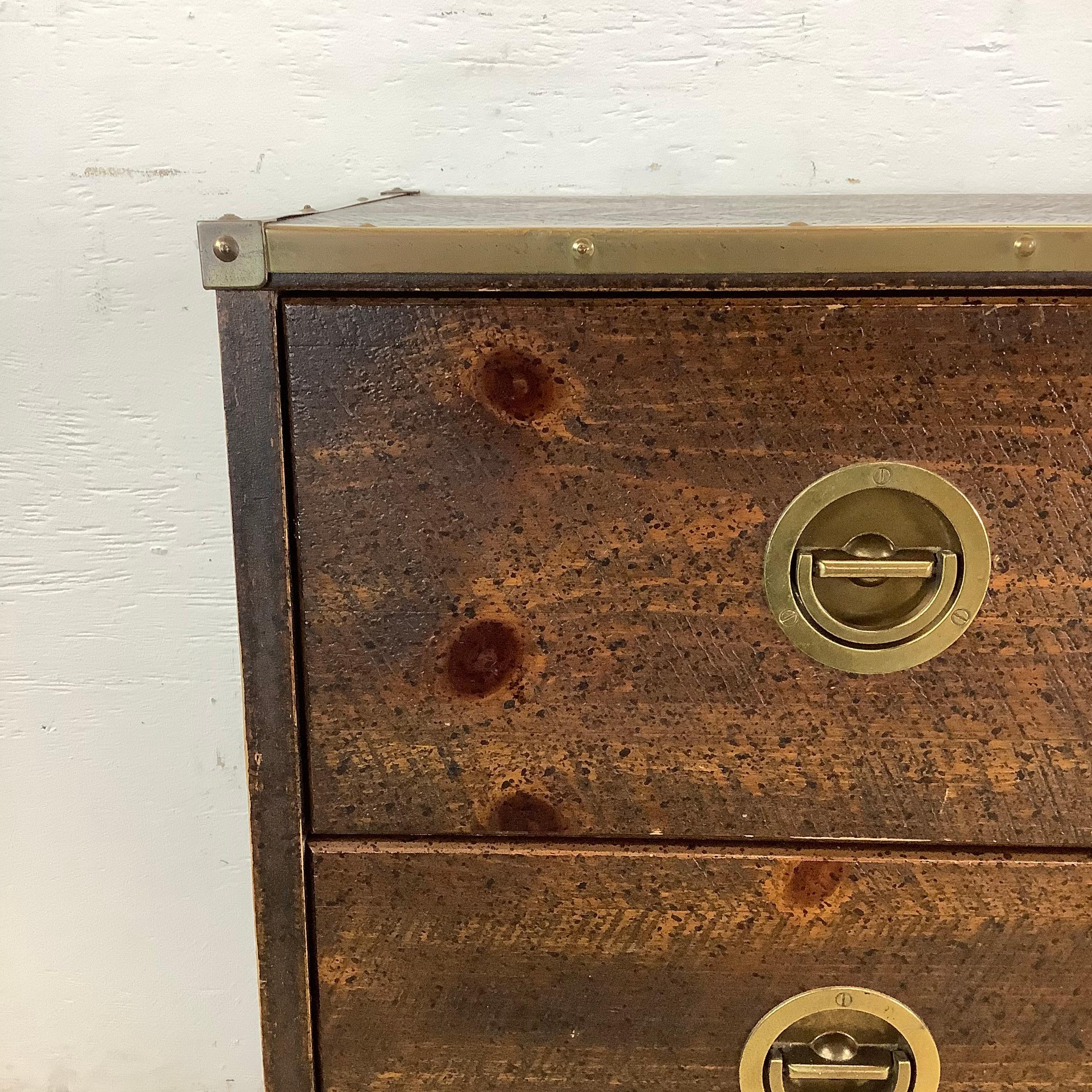 Vintage Campaign Style Writing Desk For Sale at 1stDibs