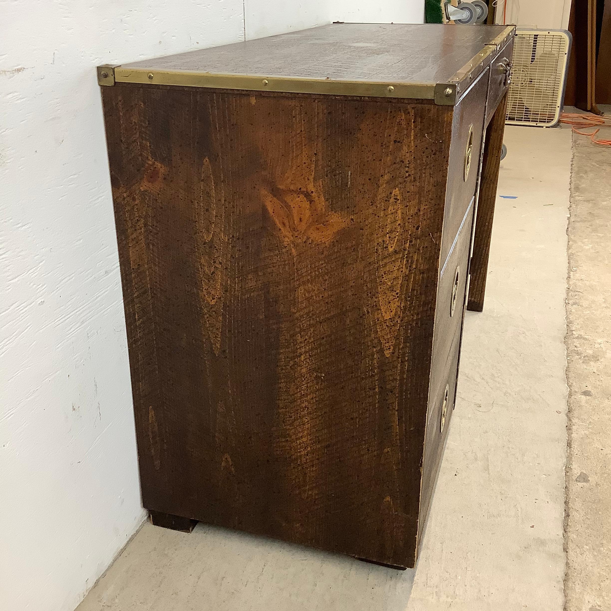 Vintage Campaign Style Writing Desk For Sale at 1stDibs