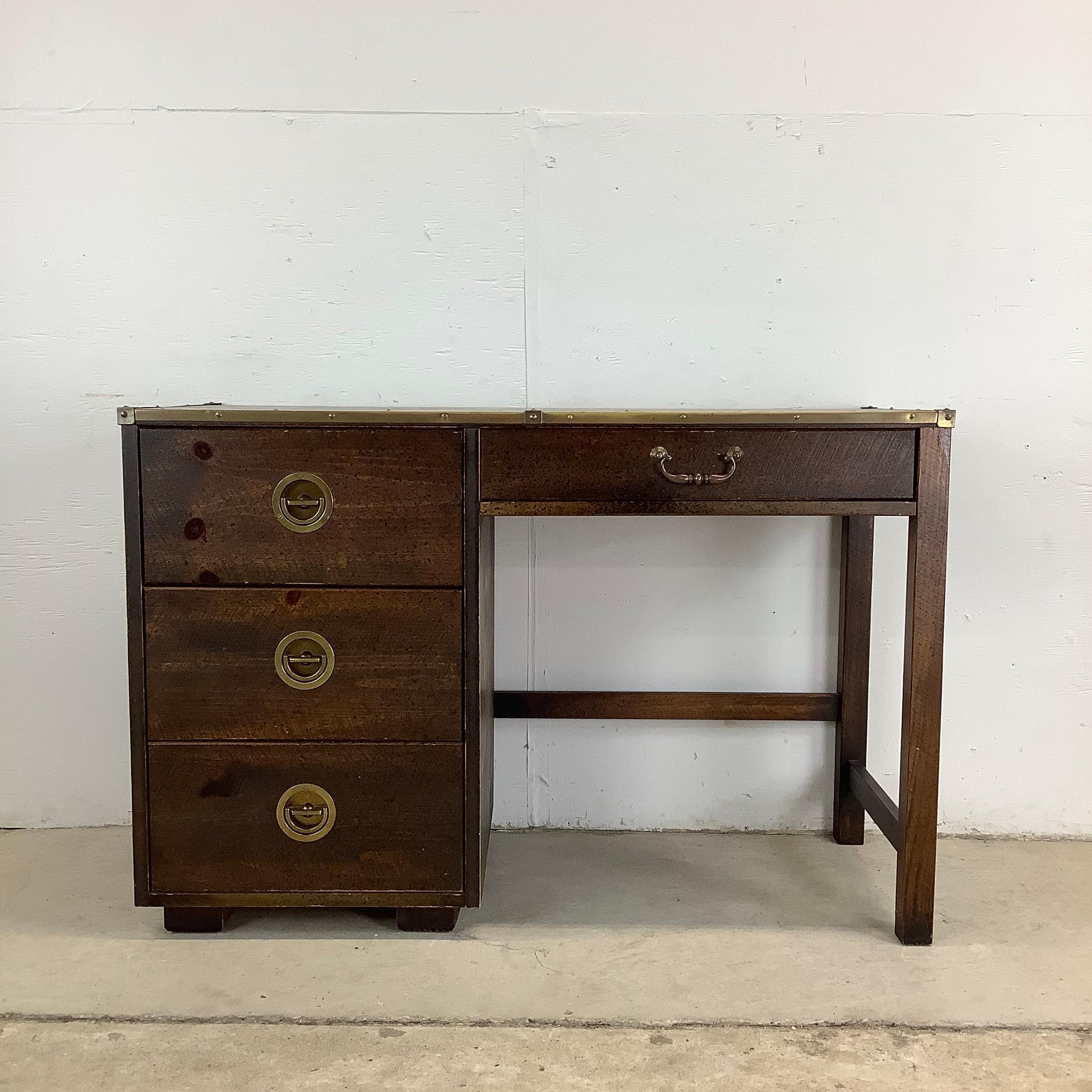 Vintage Campaign Style Writing Desk For Sale at 1stDibs