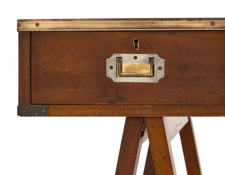 Vintage Campaign Style Writing Desk at 1stDibs