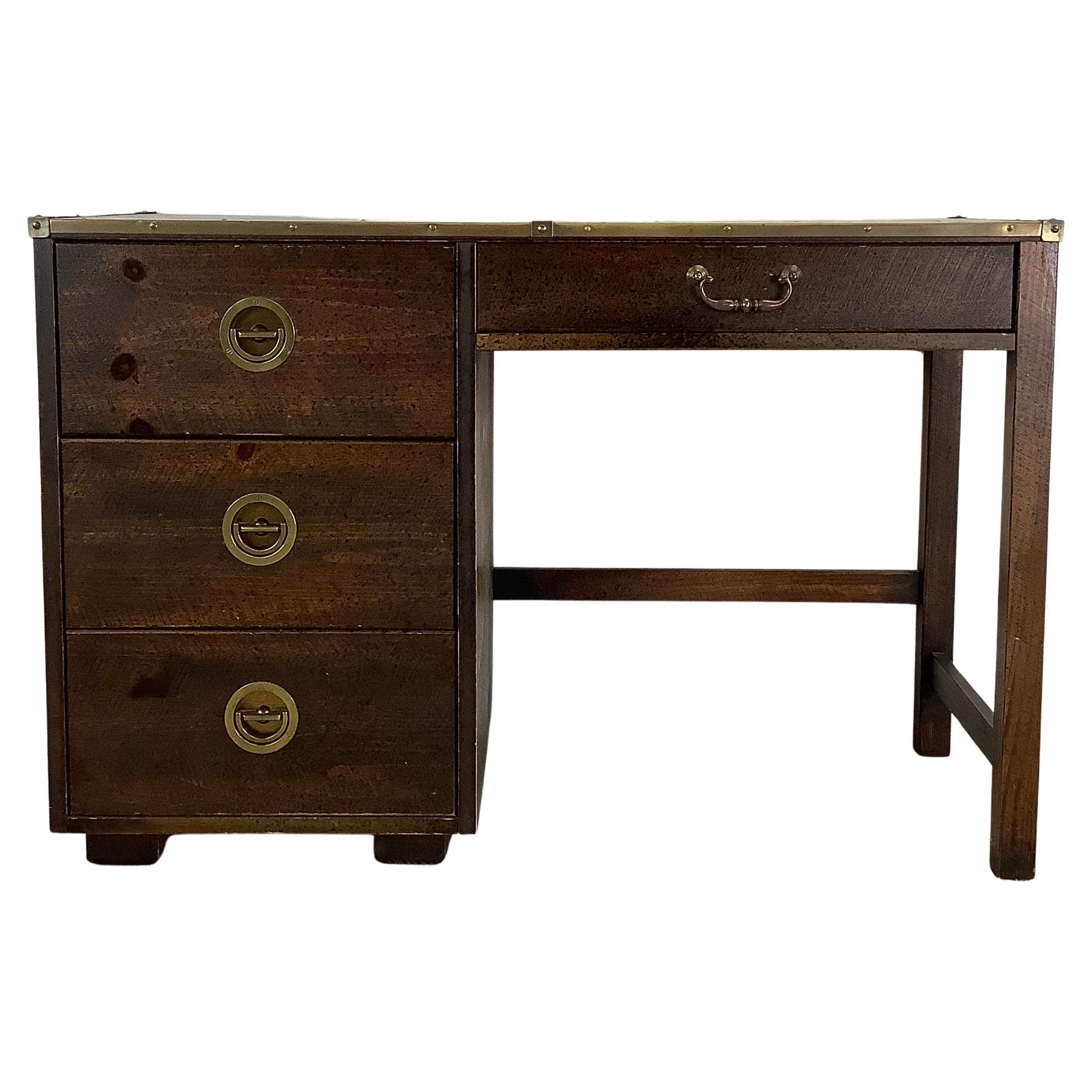 Vintage Campaign Style Writing Desk For Sale at 1stDibs