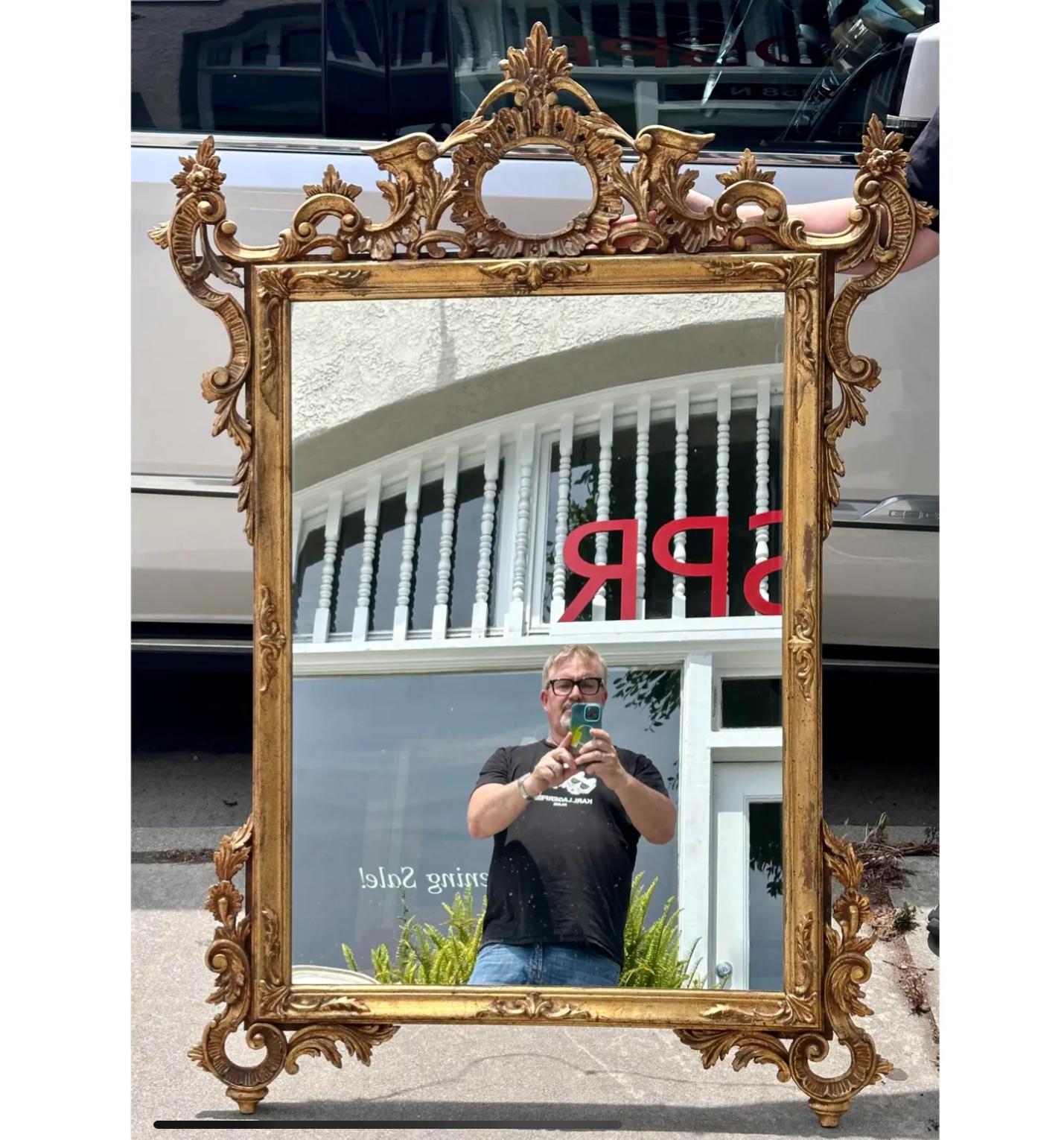 Vintage Cannell and Chaffin Louis XV Style Giltwood Mirror For Sale at ...