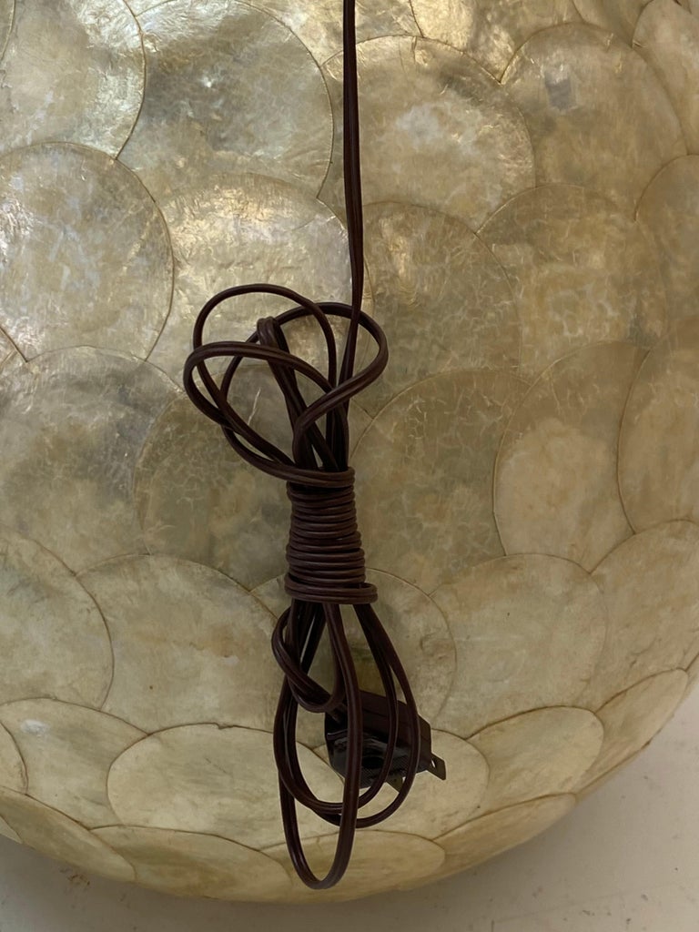 Vintage Capiz Shell Table Lamp, C.1970 For Sale at 1stDibs