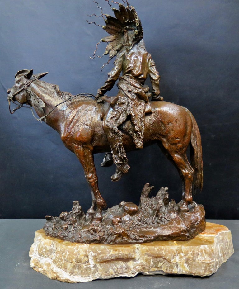 Vintage Carl Kauba Bronze, Indian Chief on Horseback at 1stDibs