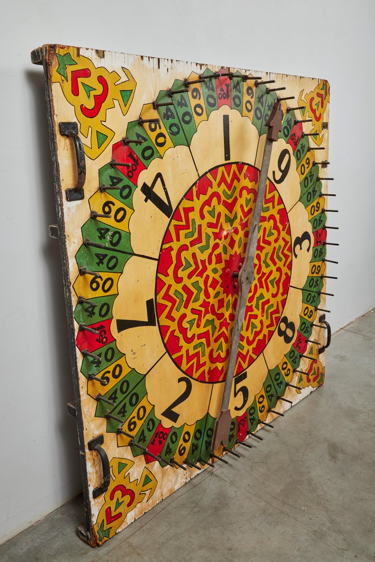 Vintage Carnival Spinning Jumbo Carny Trick Gamewheel For Sale at 1stDibs