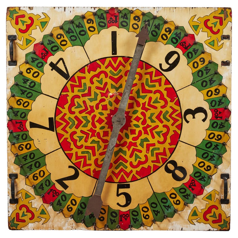 Vintage Carnival Spinning Jumbo Carny Trick Gamewheel For Sale at 1stDibs