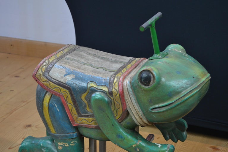Vintage Carousel Frog Sculpture, 1970s at 1stDibs