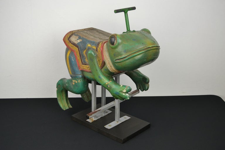 Vintage Carousel Frog Sculpture, 1970s at 1stDibs
