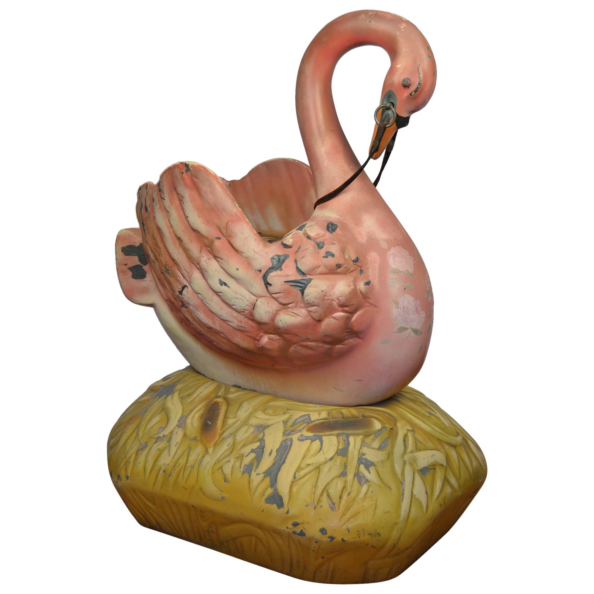 Carousel Swan, Polyester Polychrome , 1960s at 1stDibs