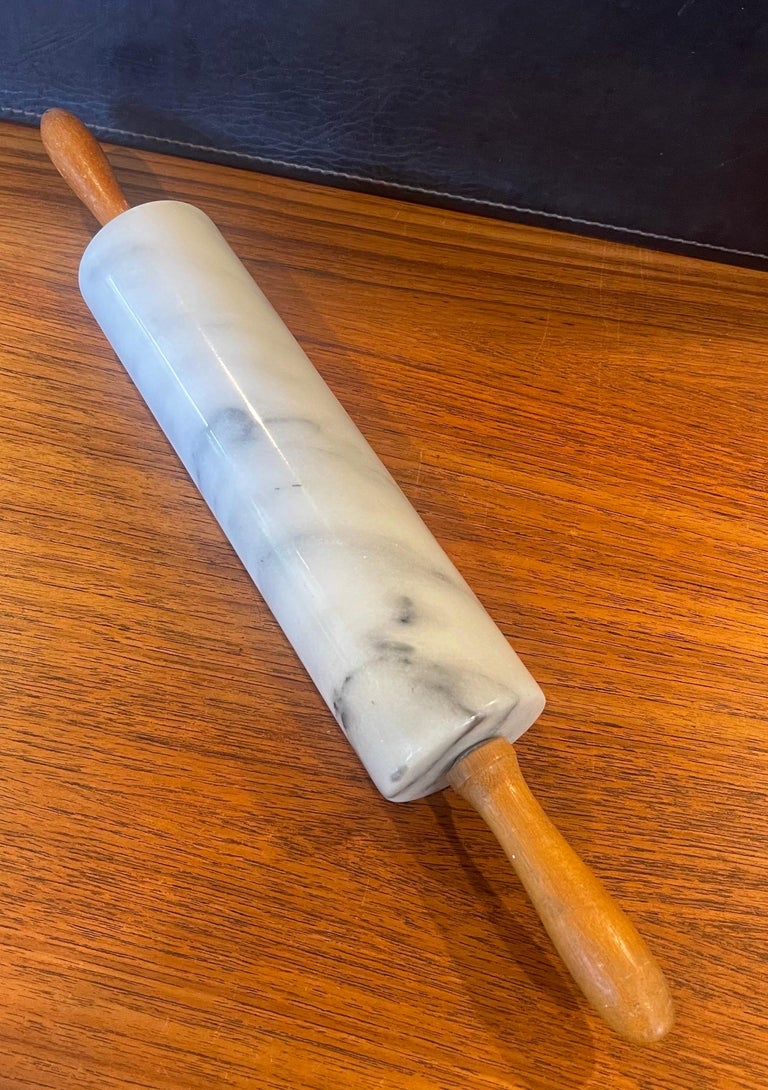 Vintage Carrara Marble Rolling Pin For Sale at 1stDibs