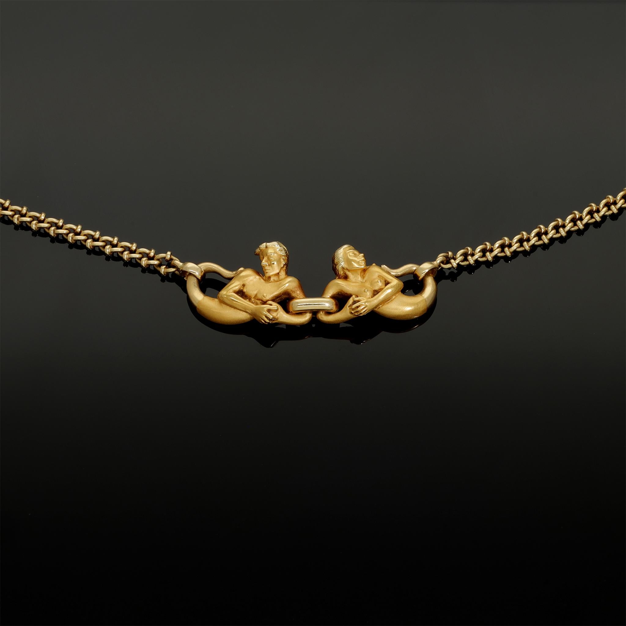 Vintage Carrera y Carrera Adam and Eve Collection Necklace, Solid 18k ...