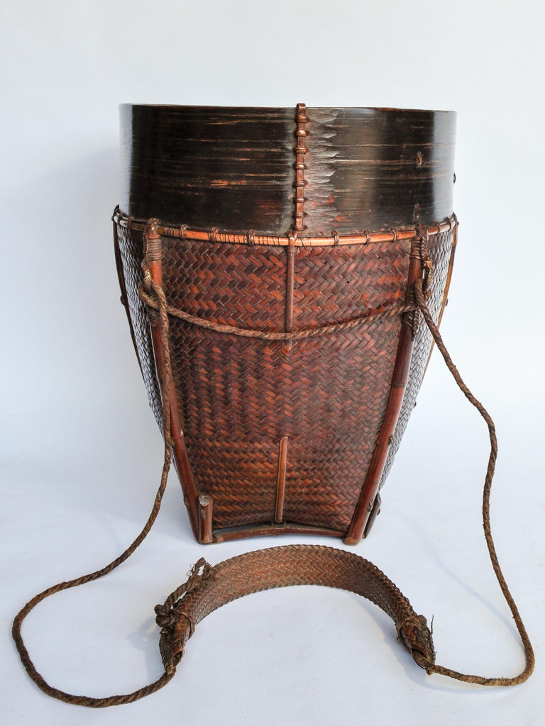 Vintage Carrying and Storage Basket Rawang People of Burma, Mid-20th ...