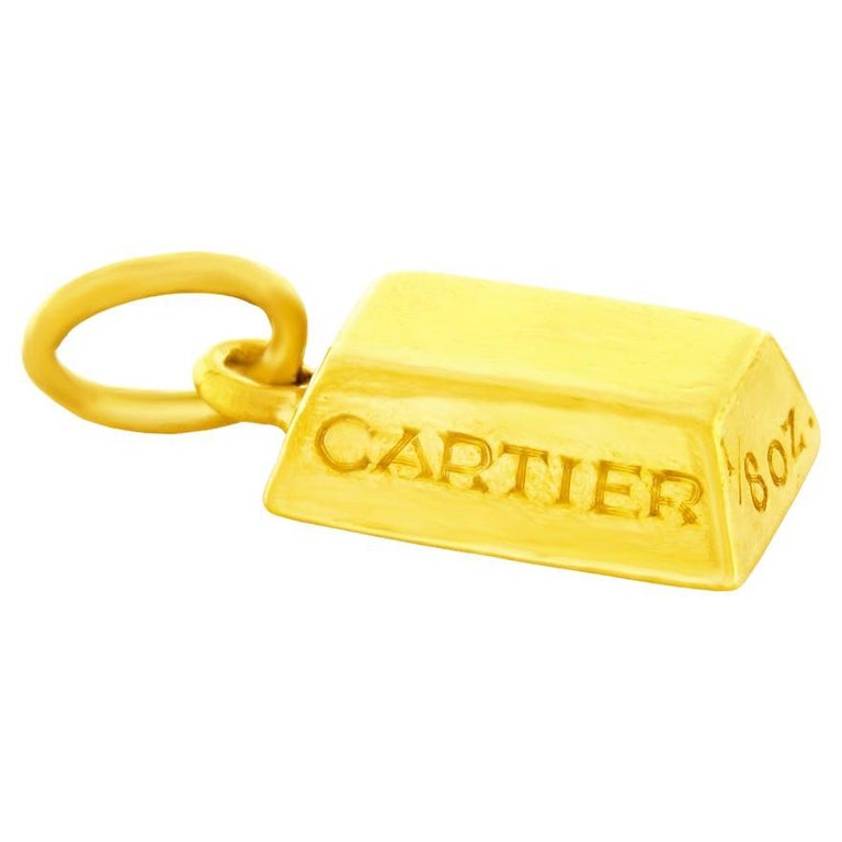 Vintage Cartier 1/8 oz. Gold Ingot Pendant at 1stDibs