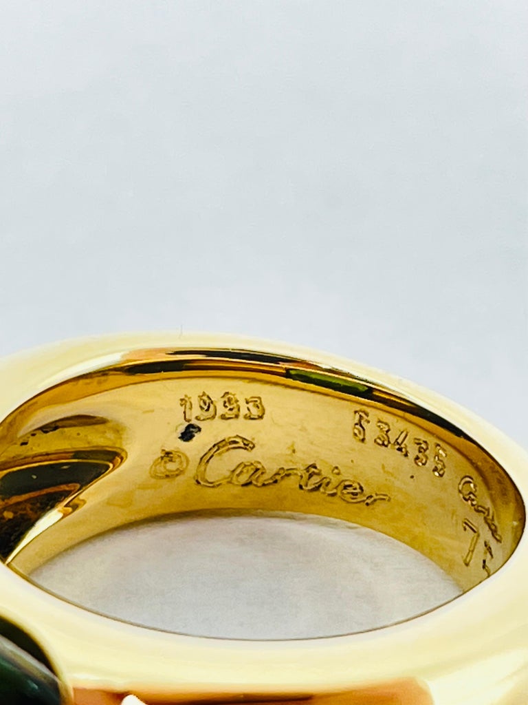 Vintage Cartier 18k Ring, Big Ellipse with Tourmaline For Sale at 1stDibs