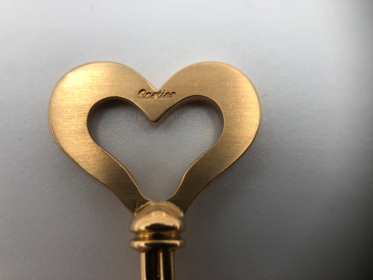 Vintage Cartier 18 Karat Yellow Gold Link Bracelet with Key at 1stDibs