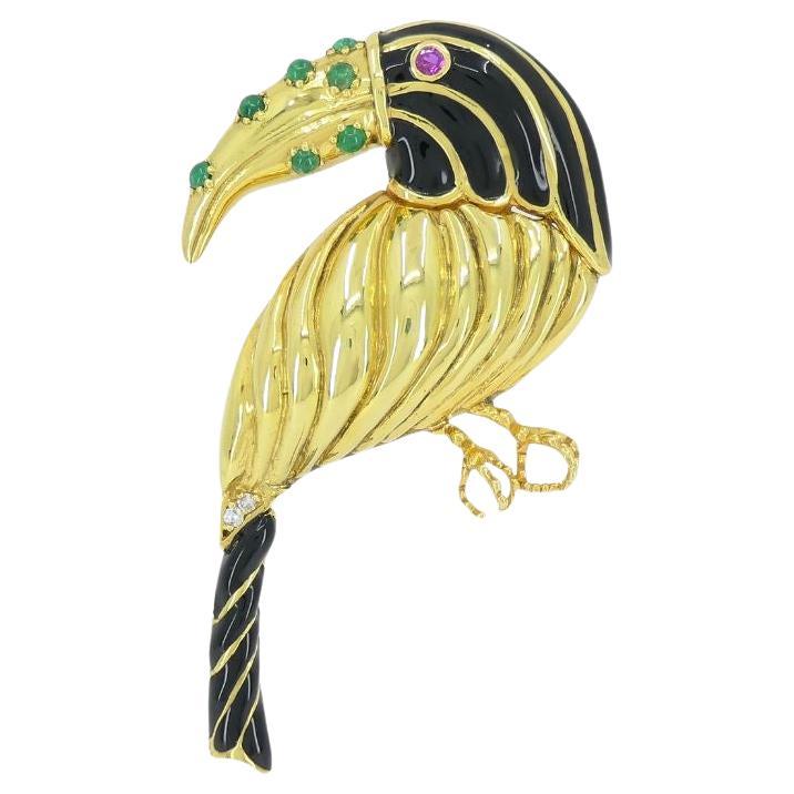 Aldo Cipullo for Cartier Sapphire, Diamond Fish Brooch For Sale at ...