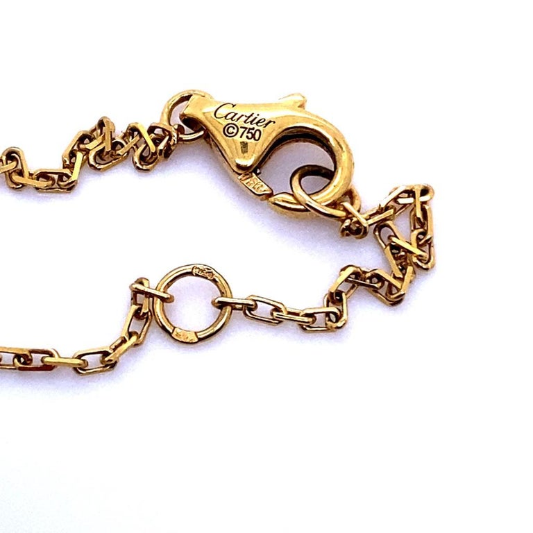 Vintage Cartier ‘C de Cartier’ Diamond Pendant and Chain 18 Karat ...