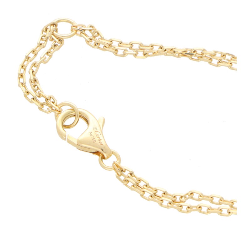 Vintage Cartier Diamond Love Chain Bracelet in 18k Yellow Gold at 1stDibs