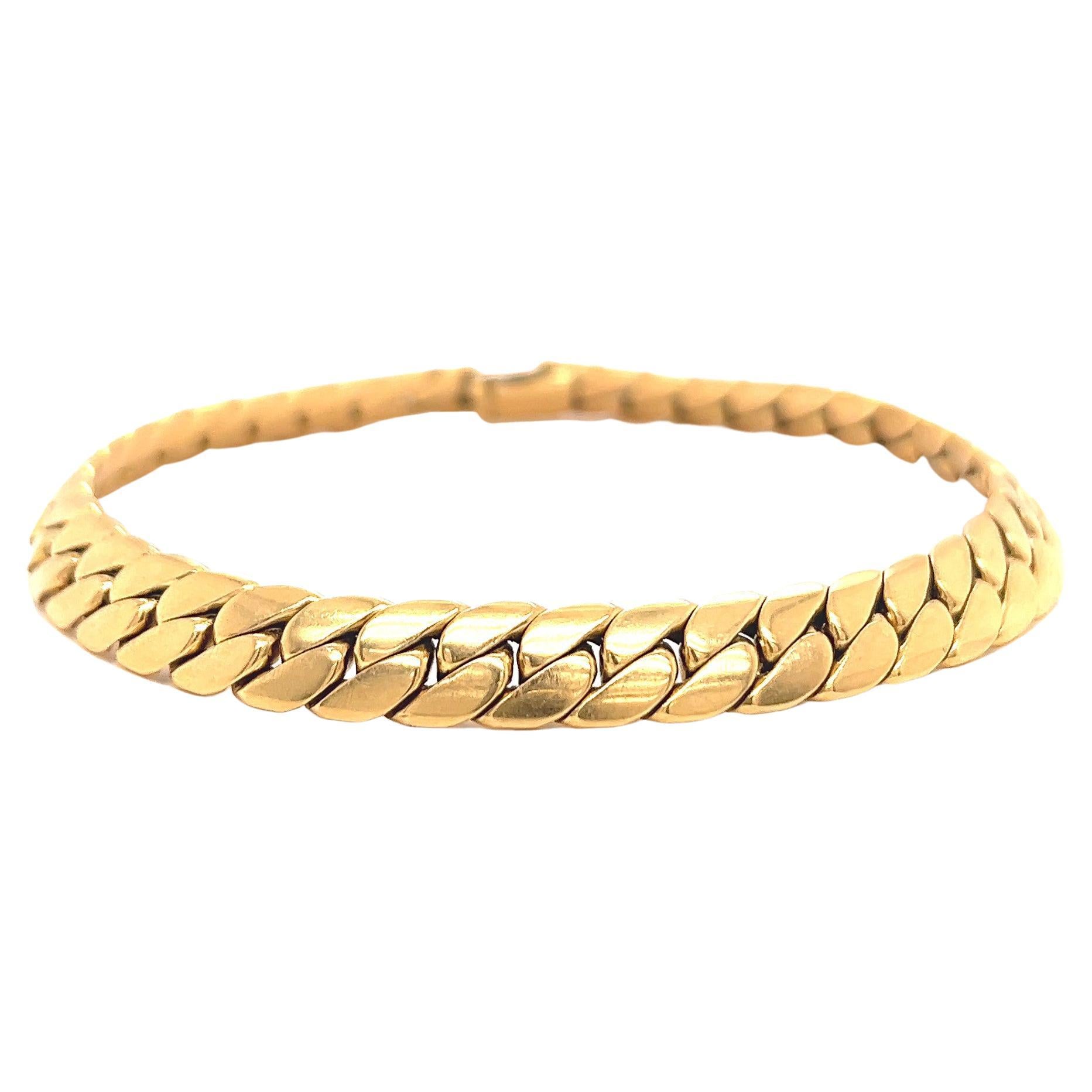 Cartier Figaro Link 18 Karat White Gold Bracelet circa 1998 Modern at ...