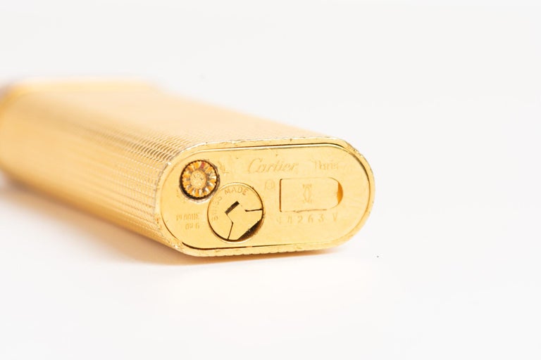 Vintage Cartier Gold Plated Lighter For Sale at 1stDibs