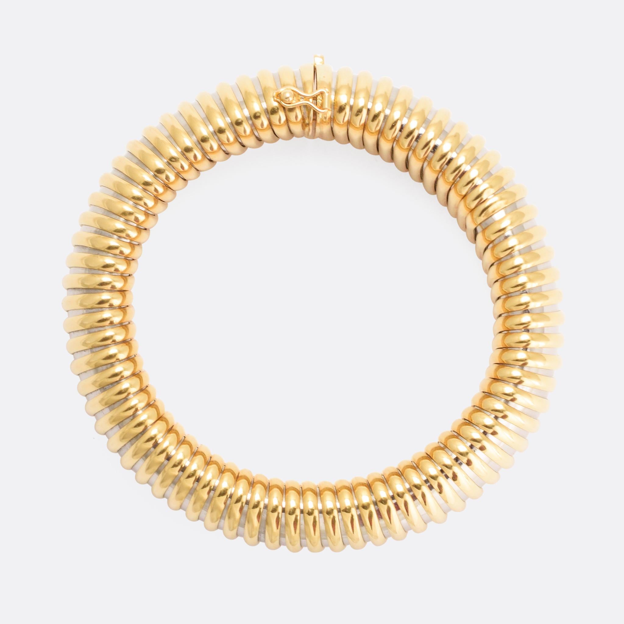 Vintage Cartier Gold Tubogas Bracelet at 1stDibs | shindeshahi tode ...