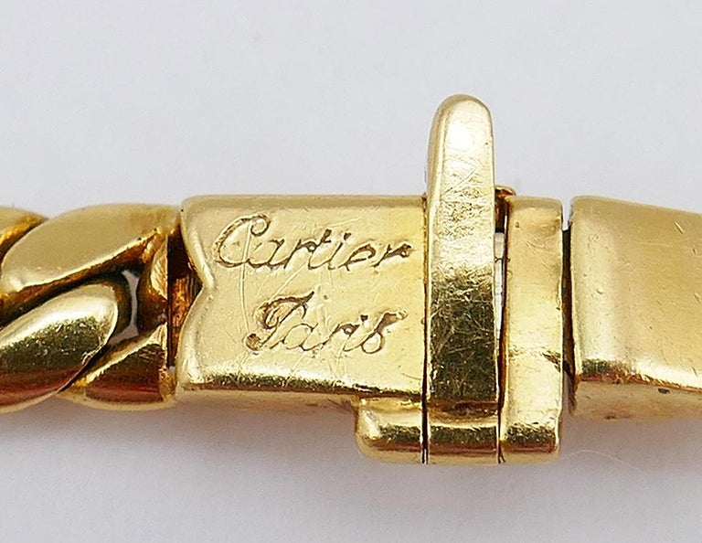 Vintage Cartier Necklace 18k Gold Diamond Pendant French Estate Jewelry ...