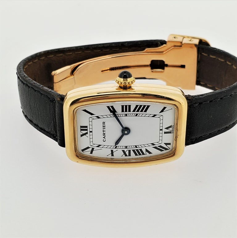 Vintage Cartier Paris Faberge' Tonneau Watch, Circa 1978-1982 at 1stDibs