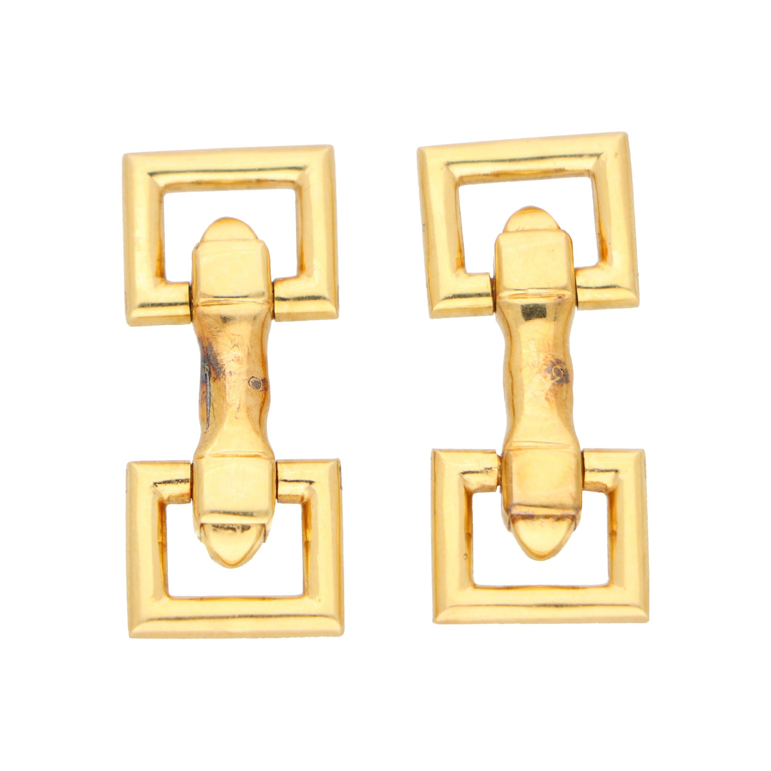 Gold Bar Cufflinks CARTIER Paris 1950s at 1stDibs