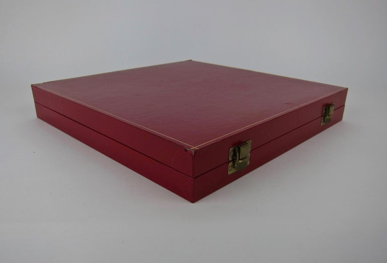 Vintage Cartier Polished Pewter Tray with Original Red Presentation Box ...