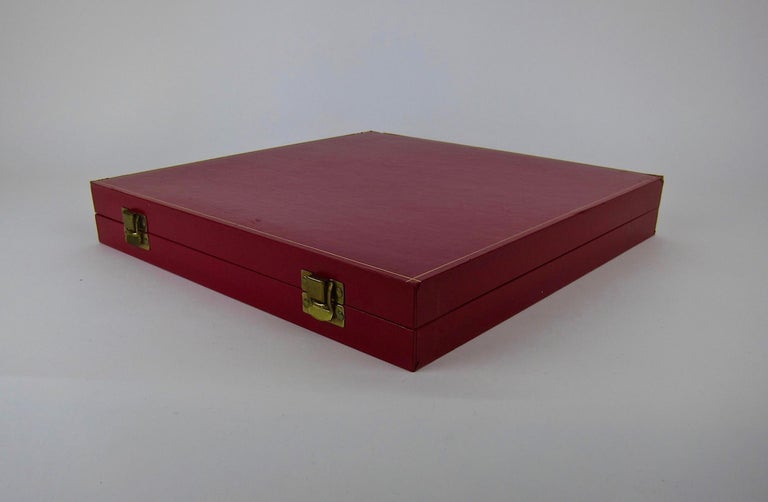 Vintage Cartier Polished Pewter Tray with Original Red Presentation Box ...