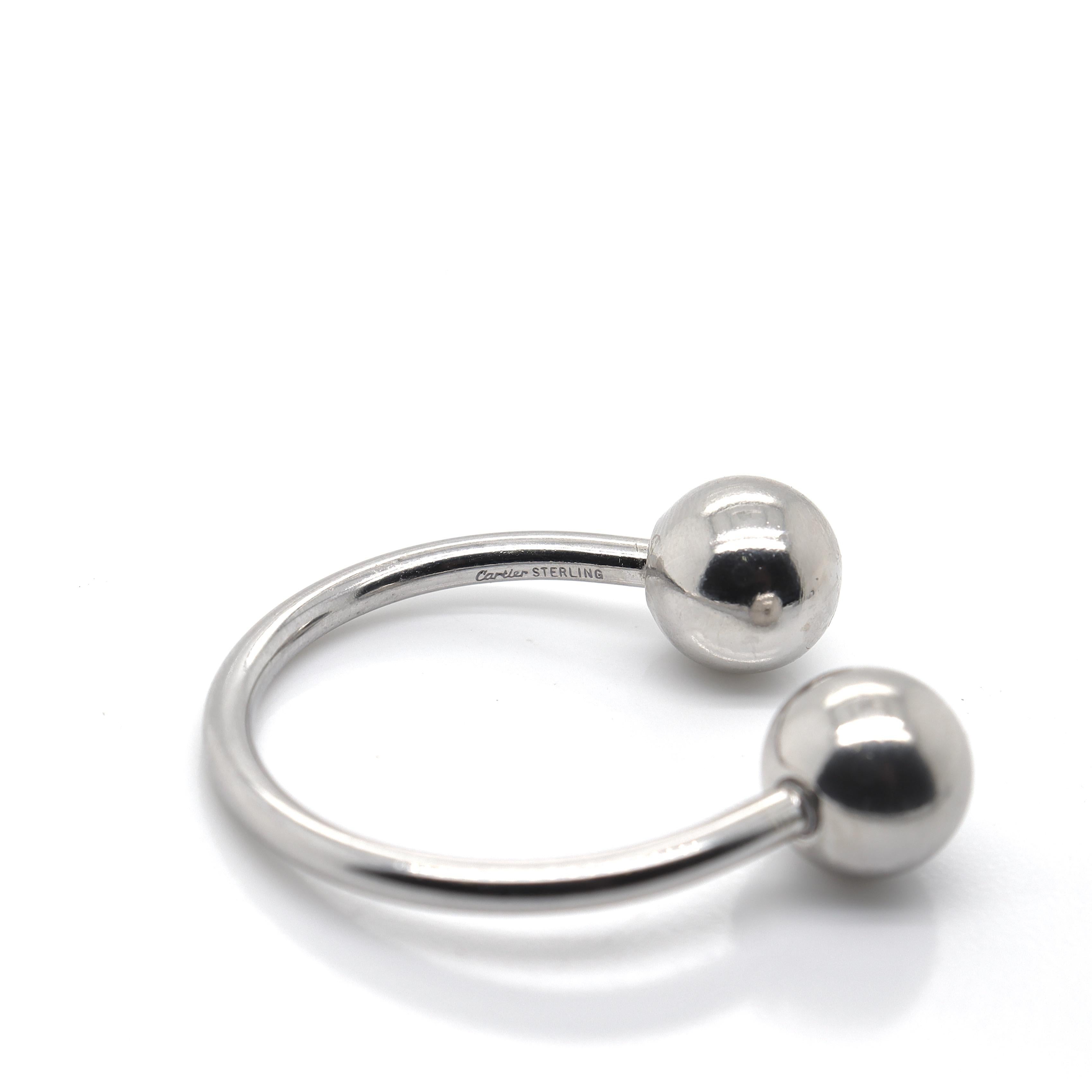 Vintage Cartier Sterling Silver Key Holder or Key Chain For Sale at 1stDibs