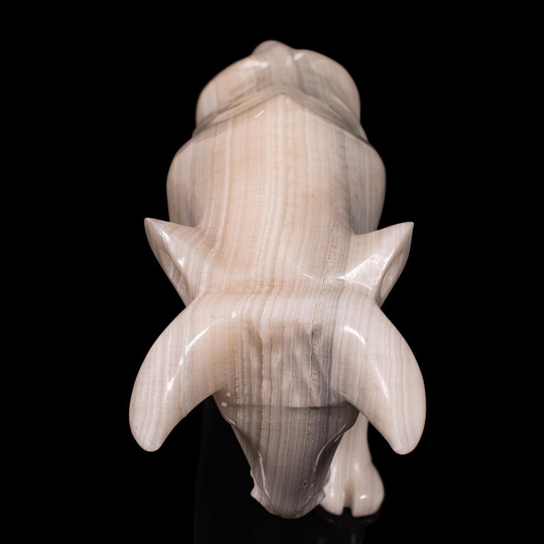 Vintage Carved Bull, English, White Onyx, Ornamental Display Figure ...