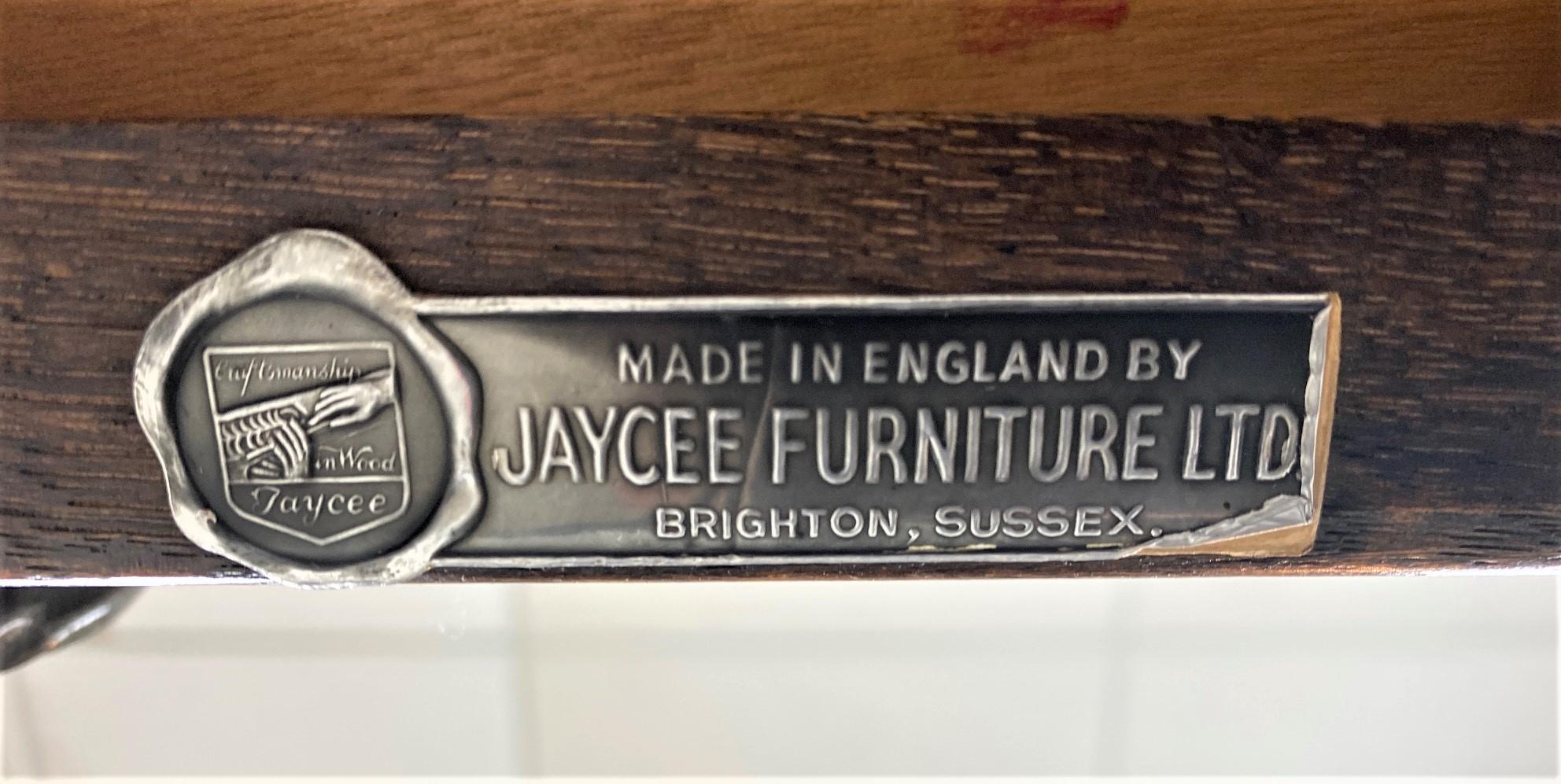 Vintage Carved Oak Writing Desk, Drawers, Jaycee Furniture, England ...