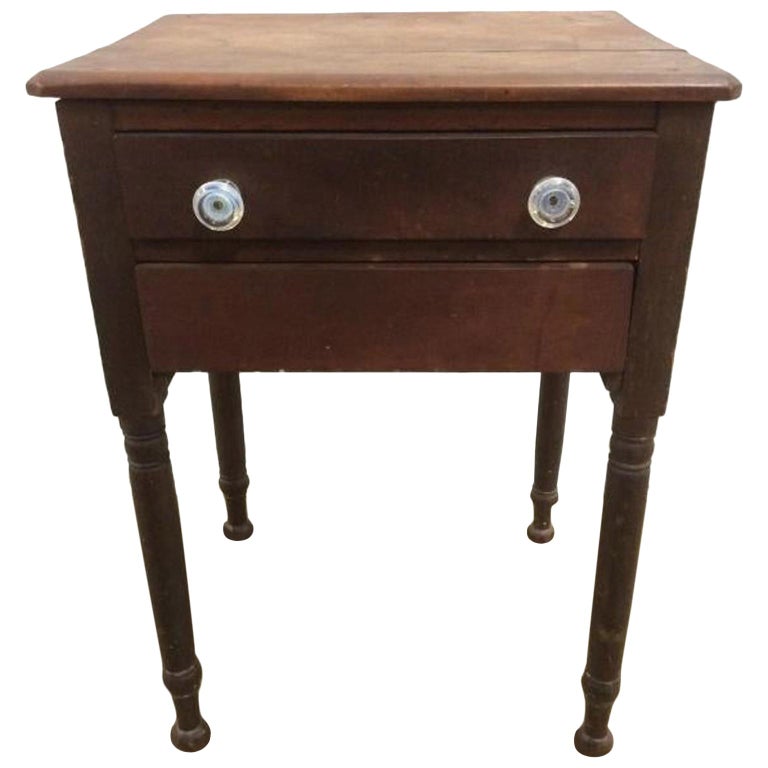Vintage Carved Sheraton Style Side Table at 1stDibs