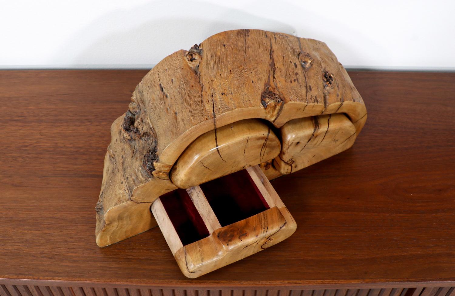 Vintage Carved Trinket Puzzle Jewelry Box For Sale at 1stDibs