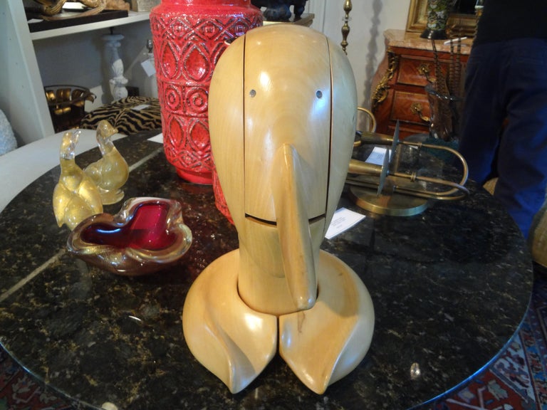 Vintage Carved Wood Pinocchio Sculpture For Sale at 1stDibs | pinocchio ...