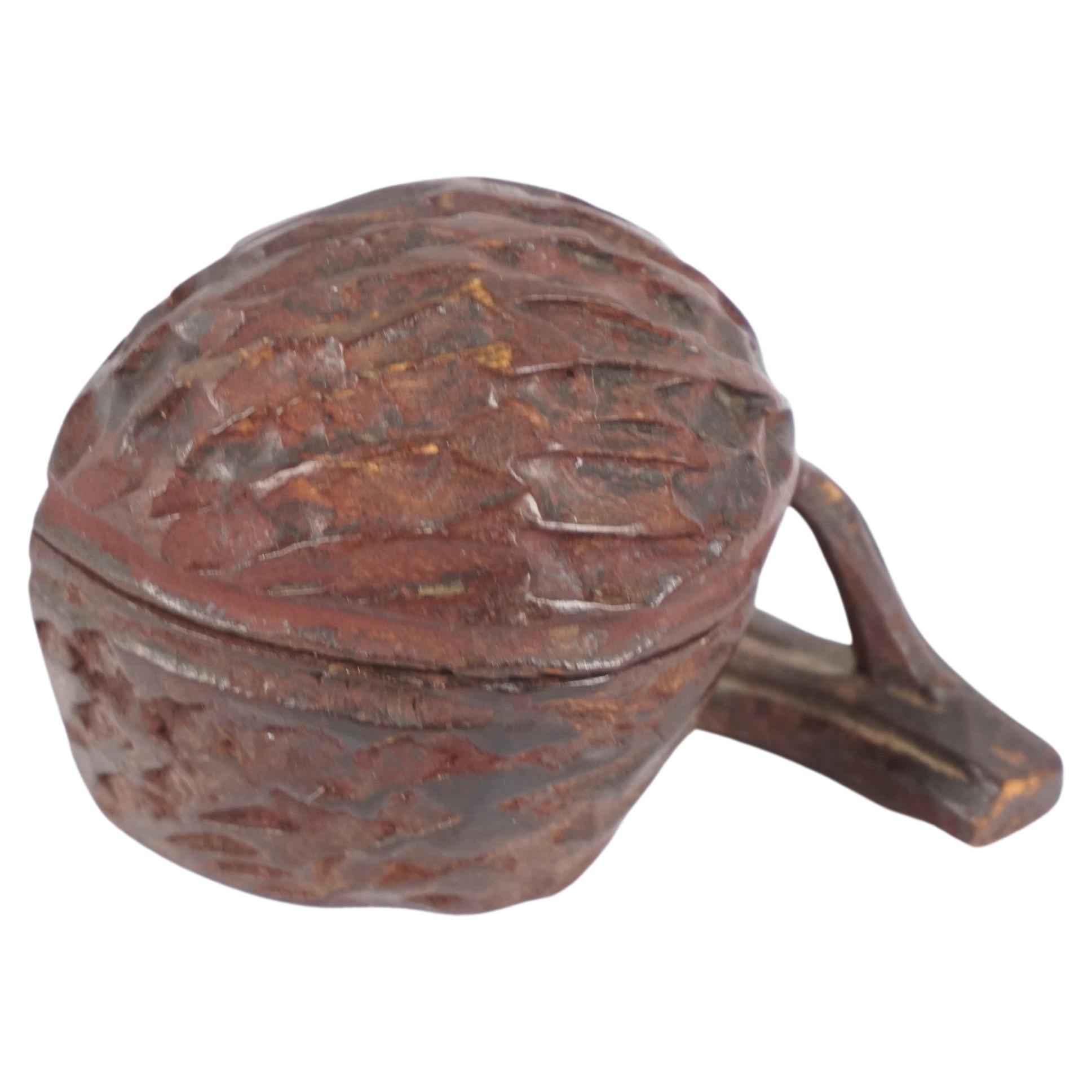 Vintage Carved Wooden Inkwell, Shape of a Nut, European 1930, B2817 at ...