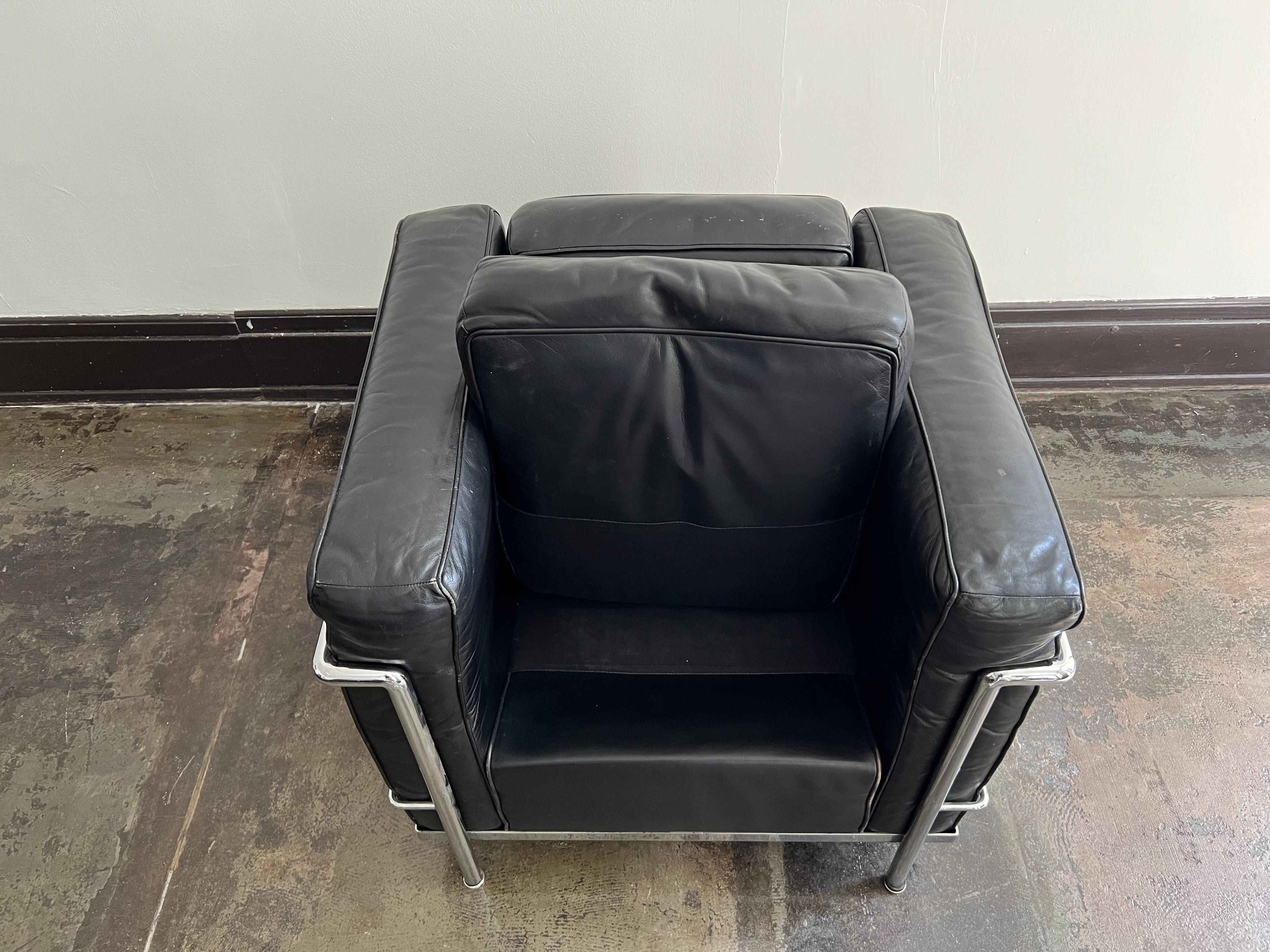Vintage Cassina Le Corbusier, Jeanneret, and Perriand LC2 Club Chair ...