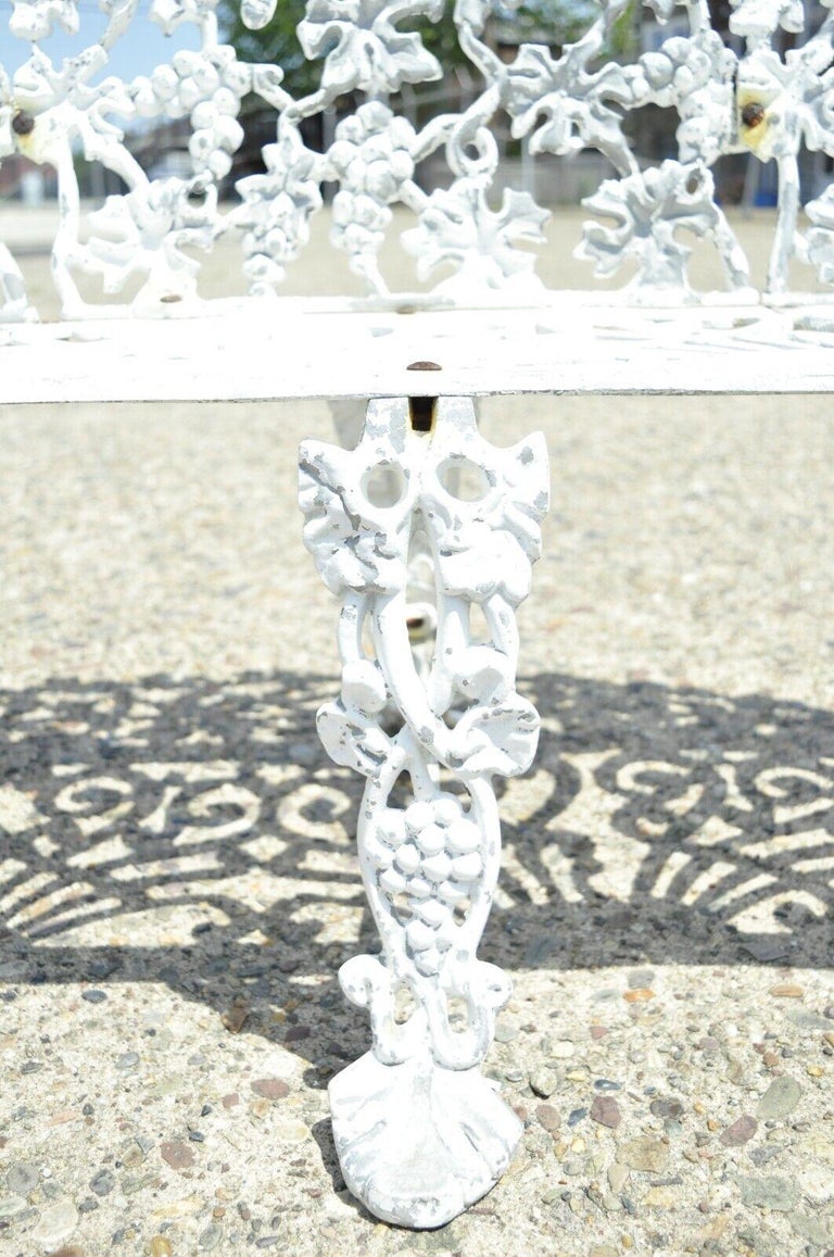 Vintage Cast Aluminum Grape and Leaf Vine Outdoor Garden Loveseat ...