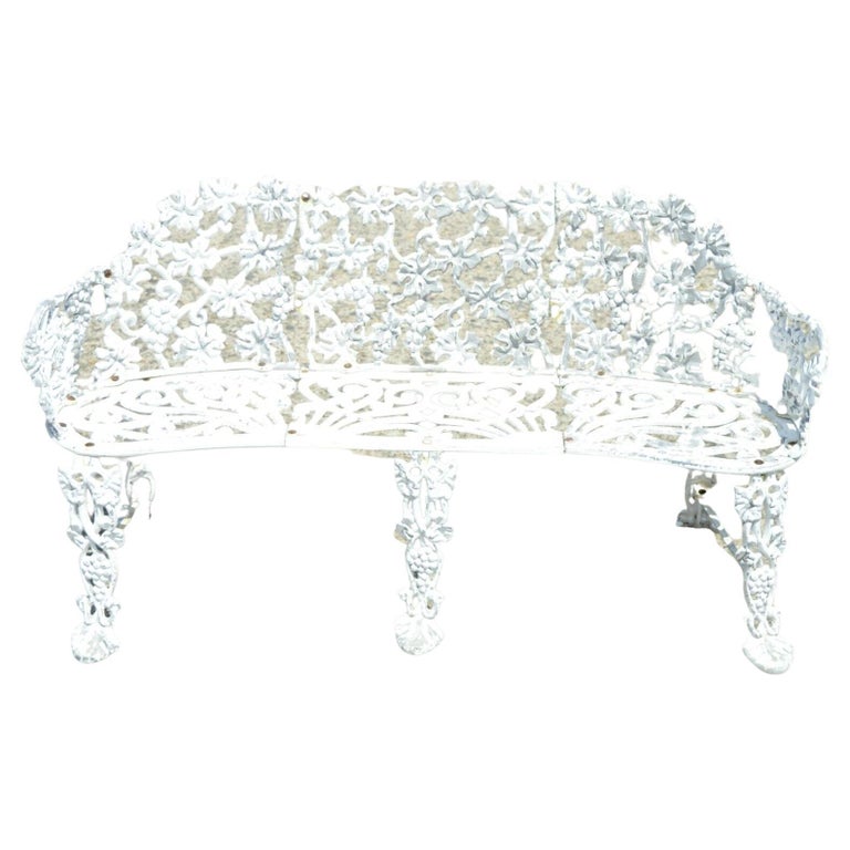 Vintage Cast Aluminium Grape and Leaf Vine Outdoor Garden Loveseat ...