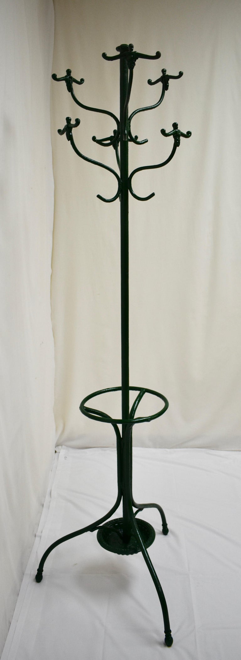 Vintage Cast and Wrought Iron Hall Tree at 1stDibs | antique wrought ...