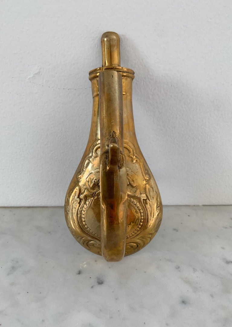 Vintage Cast Brass Pistol Gun Door Knocker For Sale at 1stDibs