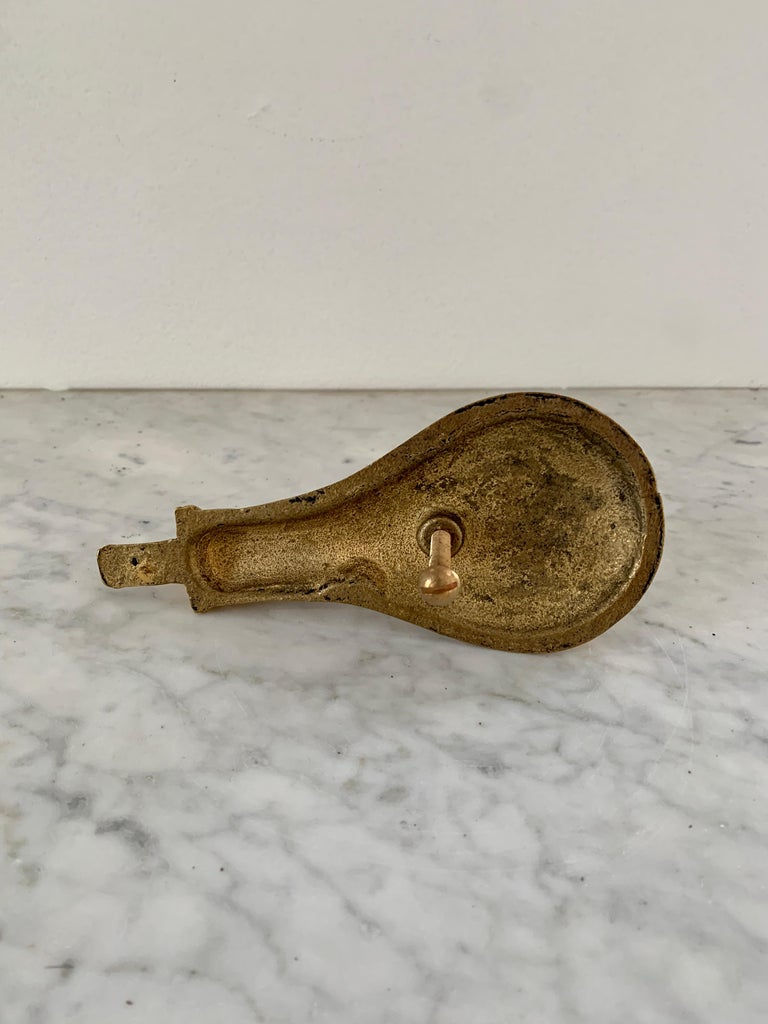 Vintage Cast Brass Pistol Gun Door Knocker For Sale at 1stDibs