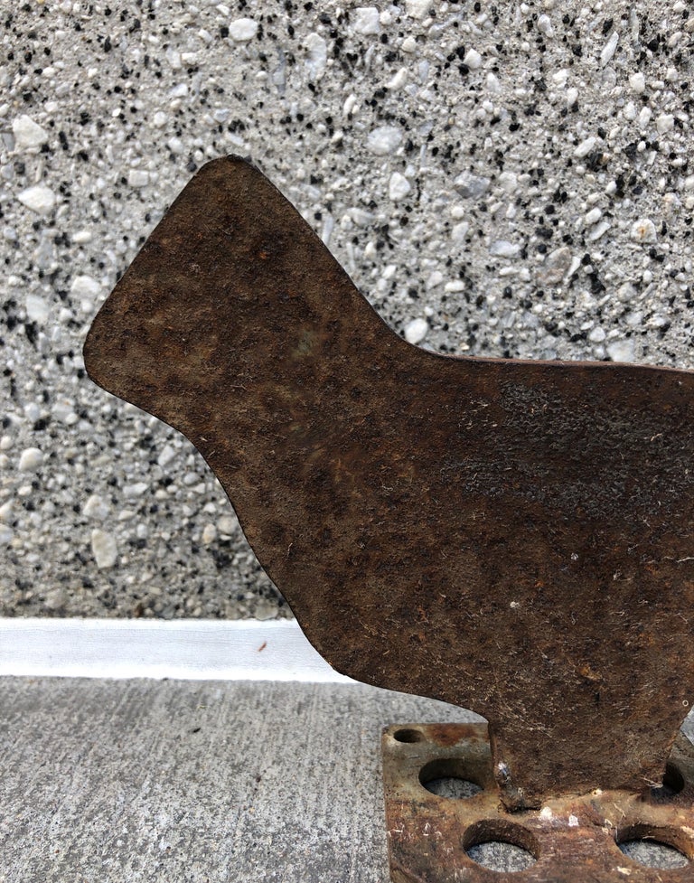 Vintage Cast Iron Chicken Boot Scraper For Sale at 1stDibs