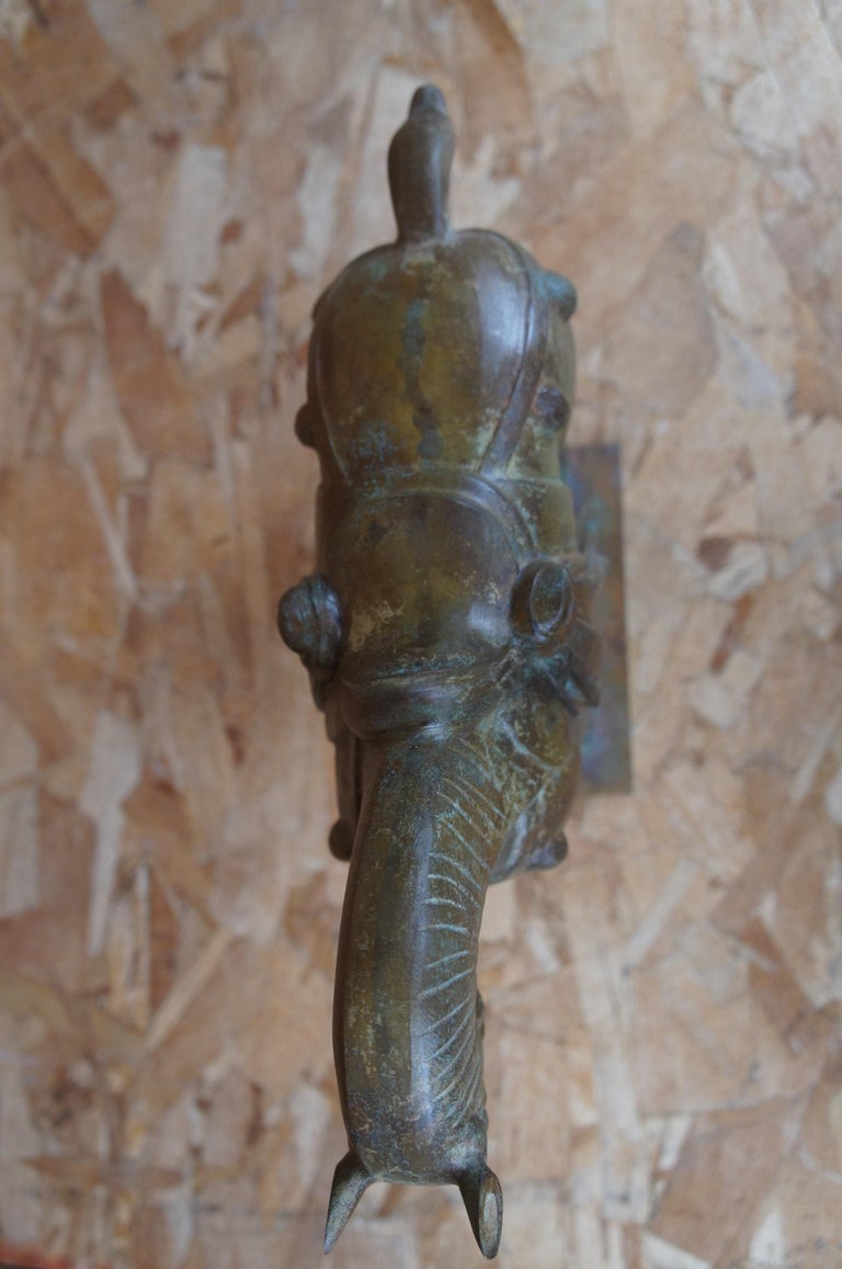 Vintage Cast Iron Chinese Tang Dynasty Warrior Horse Sculpture Statue ...